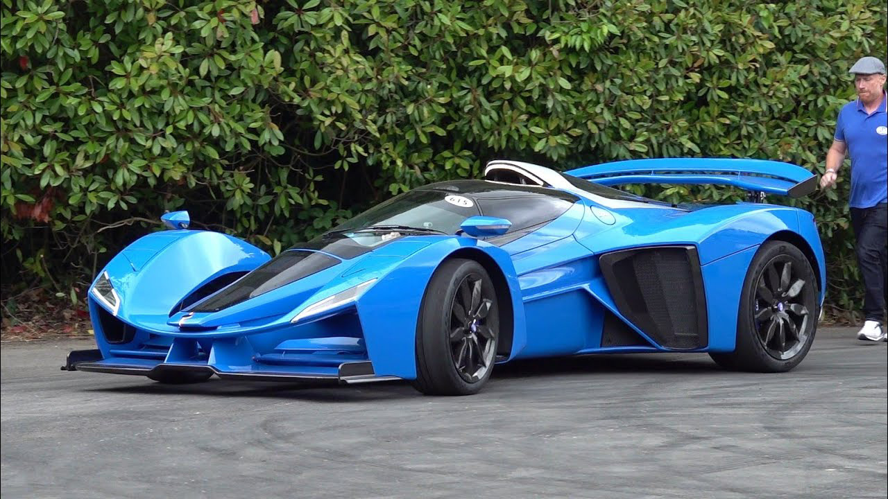 Delage D12 hypercar acceleration and exhaust sounds