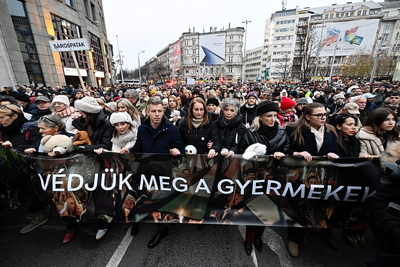 Tens of thousands protest in Budapest over alleged child abuse in ...
