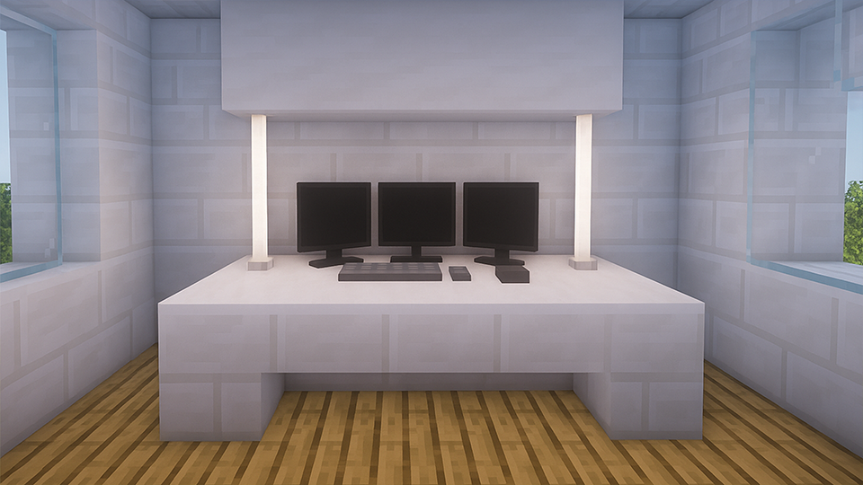 How to build a PC setup in Minecraft