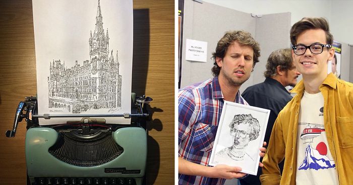 This young artist draws with a typewriter, and here are 30 of his ...