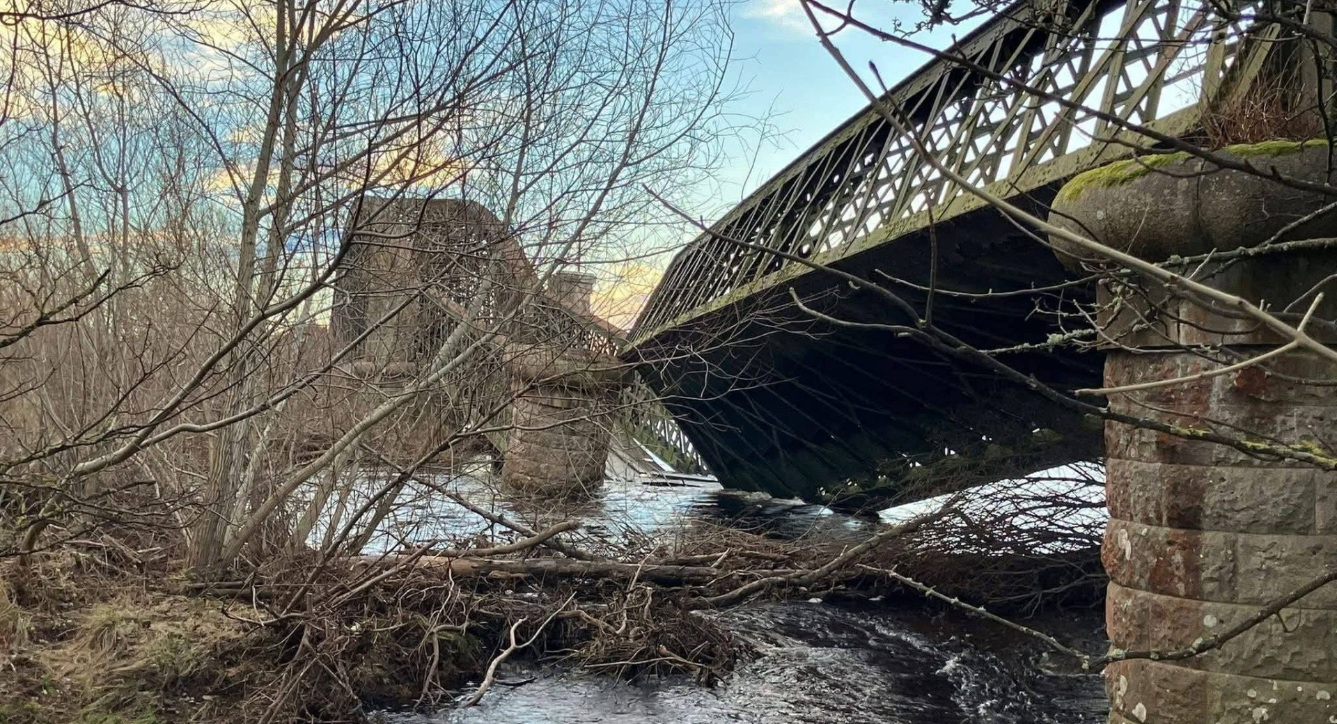 140-year-old railway bridge collapses into River Spey