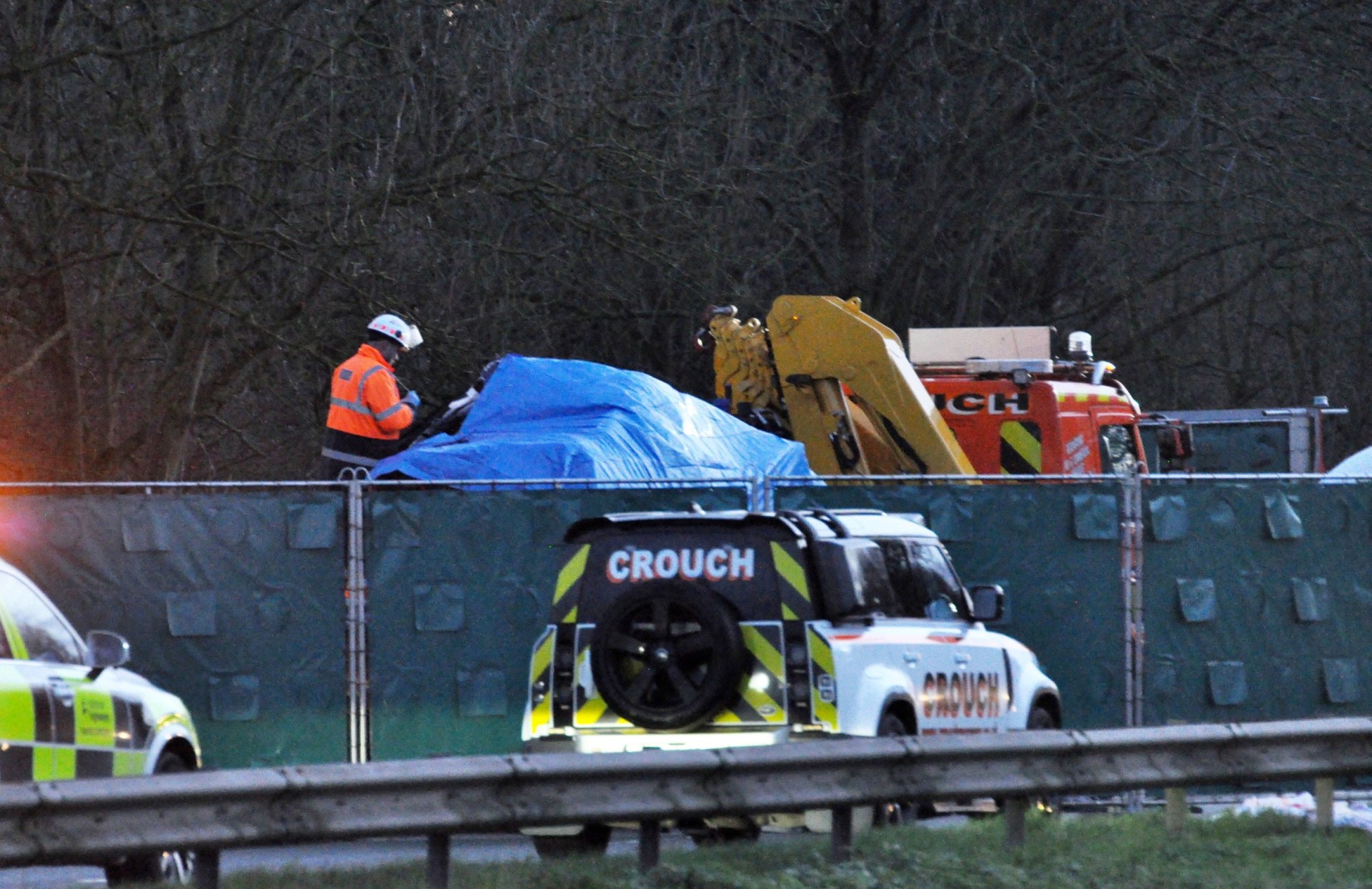 Woman arrested after three killed in BMW crash on A46