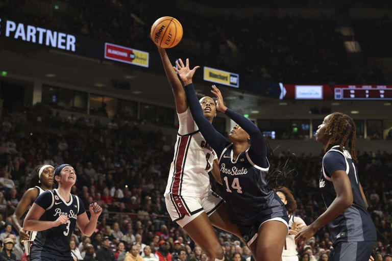 No. 3 South Carolina WBB cruises to big win over Penn State. Three ...