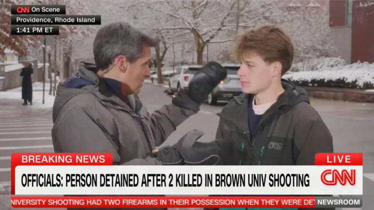CNN reporter interviews own son about lockdown during Brown shooting