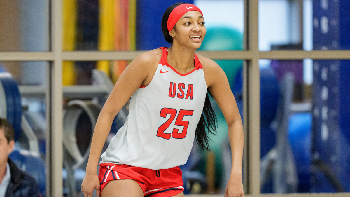 Angel Reese shows off new Reebok colorway at Team USA camp