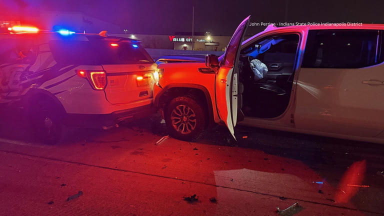 Indiana state trooper struck by impaired driver for 3rd time in four years