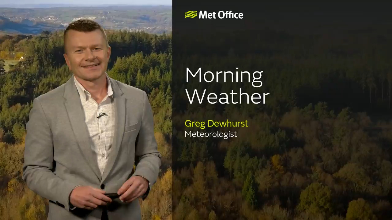 Met Office Sunday morning weather forecast 26/10/2025