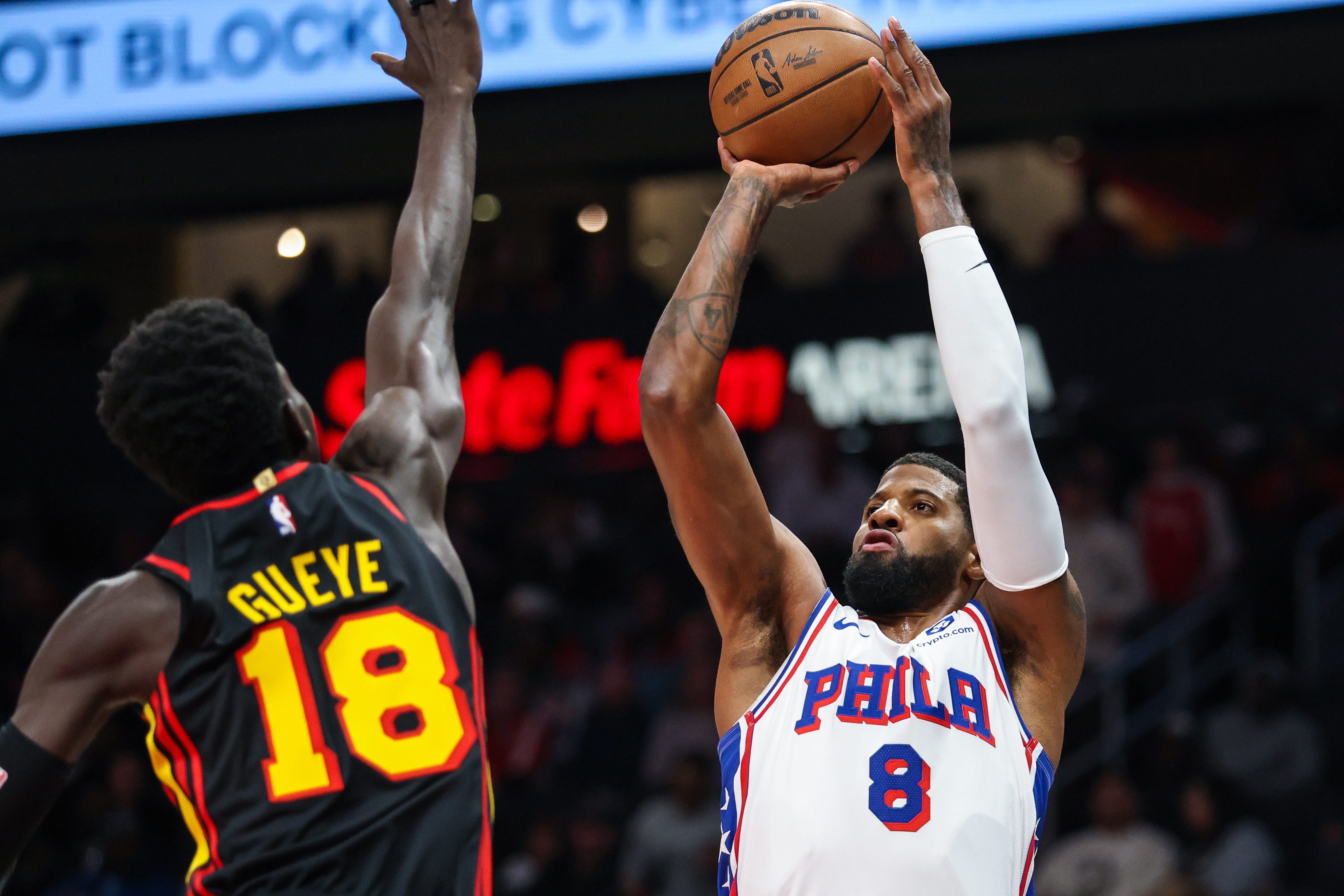 Player grades: Paul George, Sixers fall short to Hawks on the road