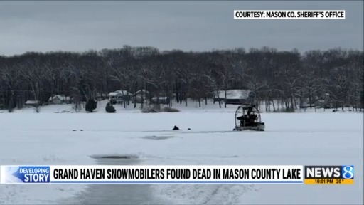 Grand Haven snowmobilers found dead in Mason County lake, deputies say