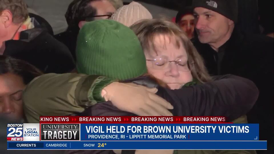 Hundreds gather for vigil in wake of mass shooting at Brown University