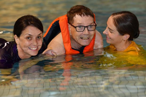 Colchester swimmer returns to pool for first time after brain injury