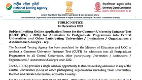 CUET PG 2026 registration begins at exams.nta.nic.in; check dates, fees ...