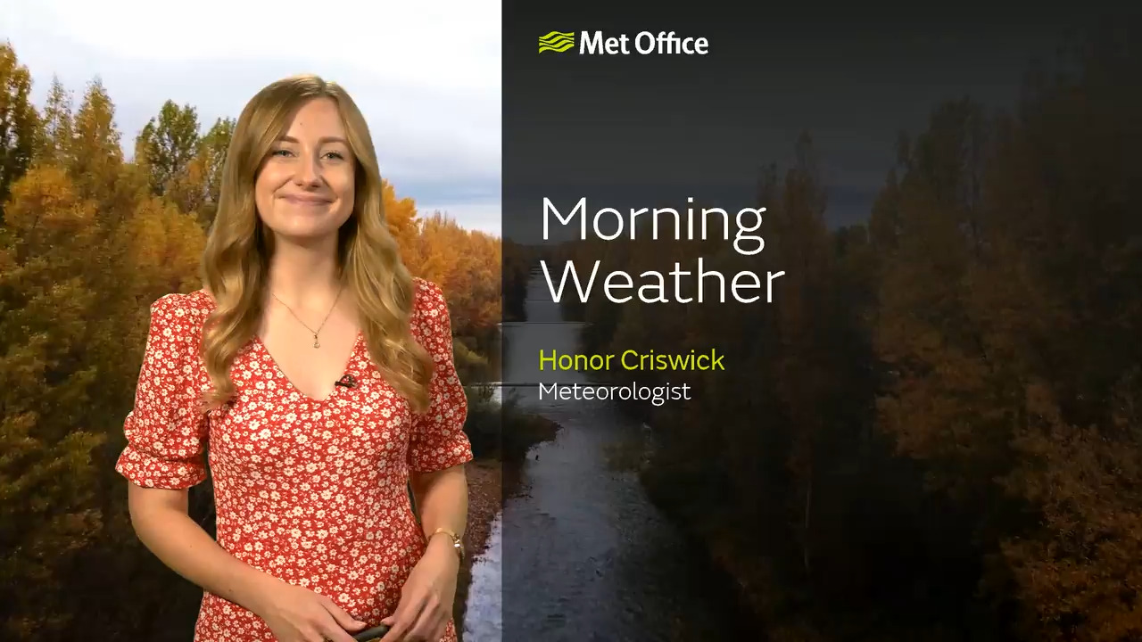 Met Office Saturday morning weather forecast 20/09/2025