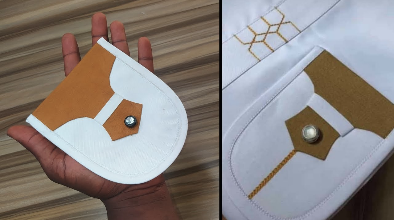 Easy tutorial: Beautiful pocket design for senator/kaftan wears