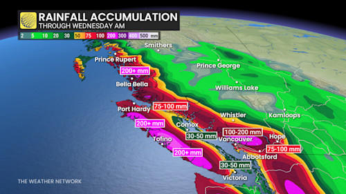Flood warnings as potent Pineapple Express rains reach BC