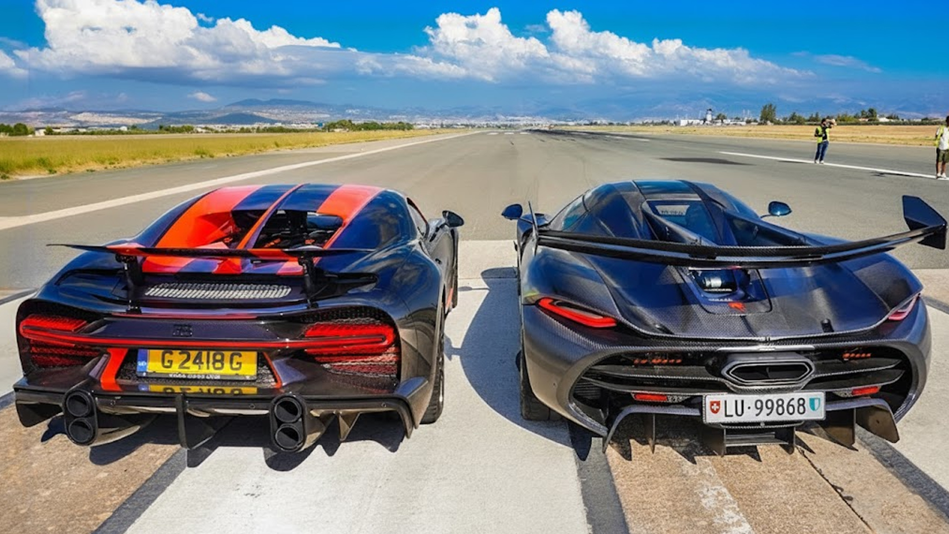 The world’s most expensive cars clash on the drag strip