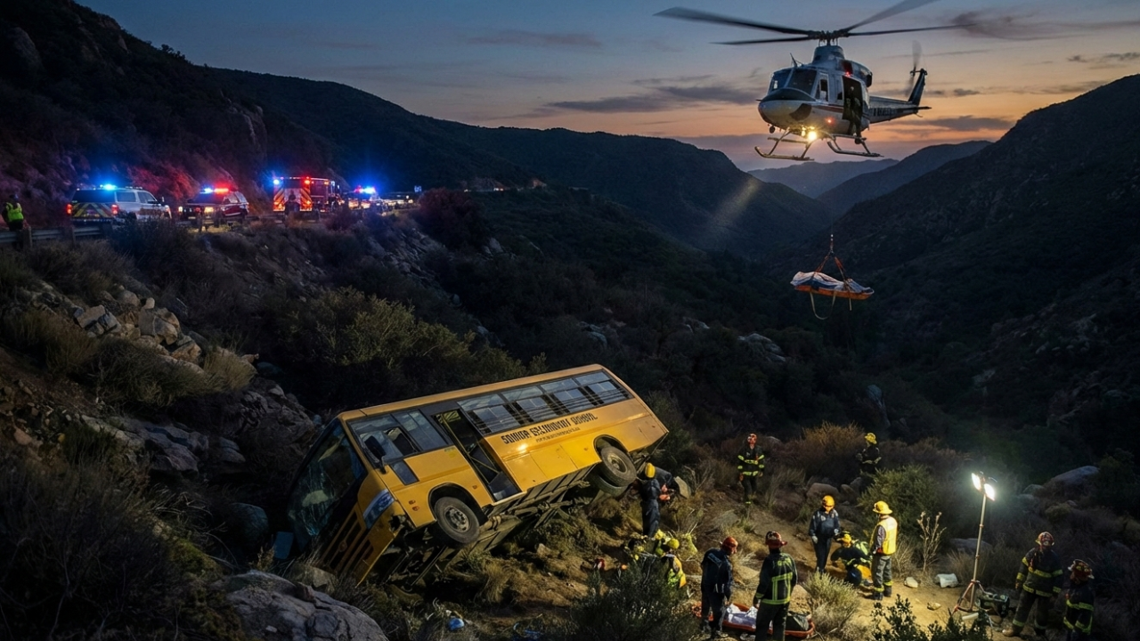 Colombia bus accident: School shuttle plunges into valley; 17 dead, 20 ...