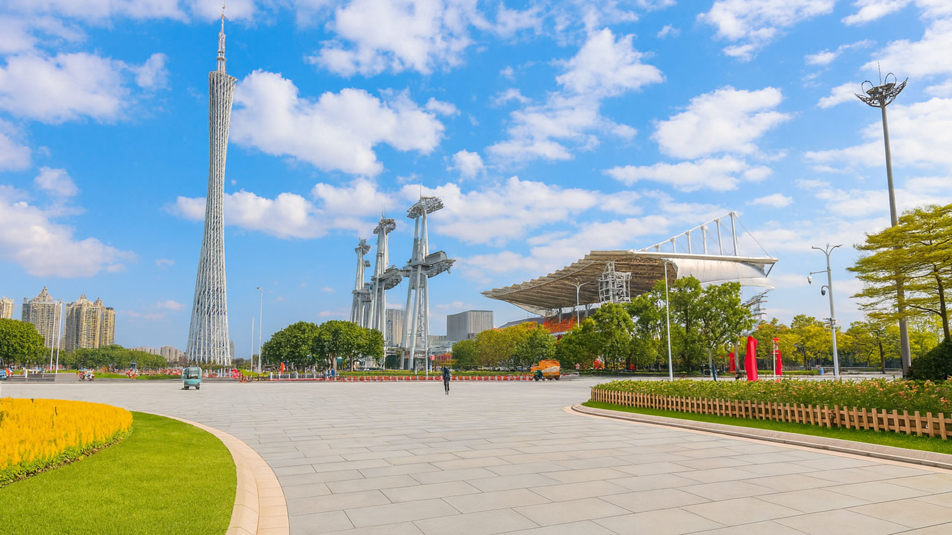 Skyscrapers and serenity in central Guangzhou
