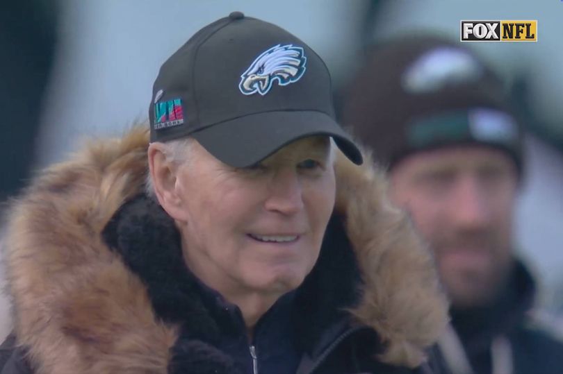 Joe Biden shows support for Eagles as cameras catch chant before ...
