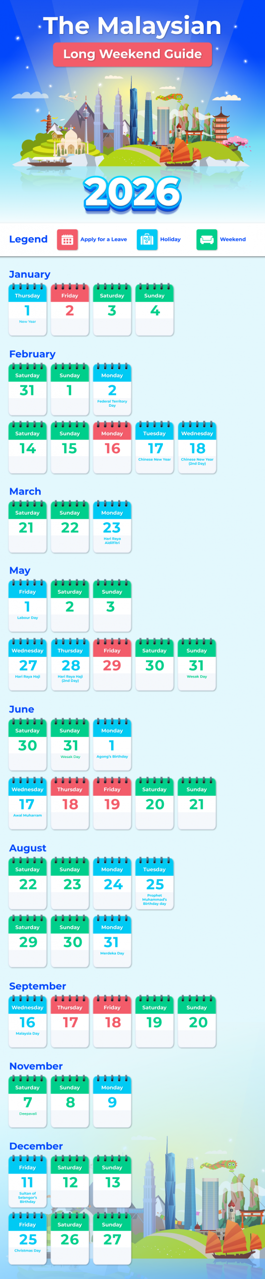 A guide to 2026 Malaysia public holidays & long weekends