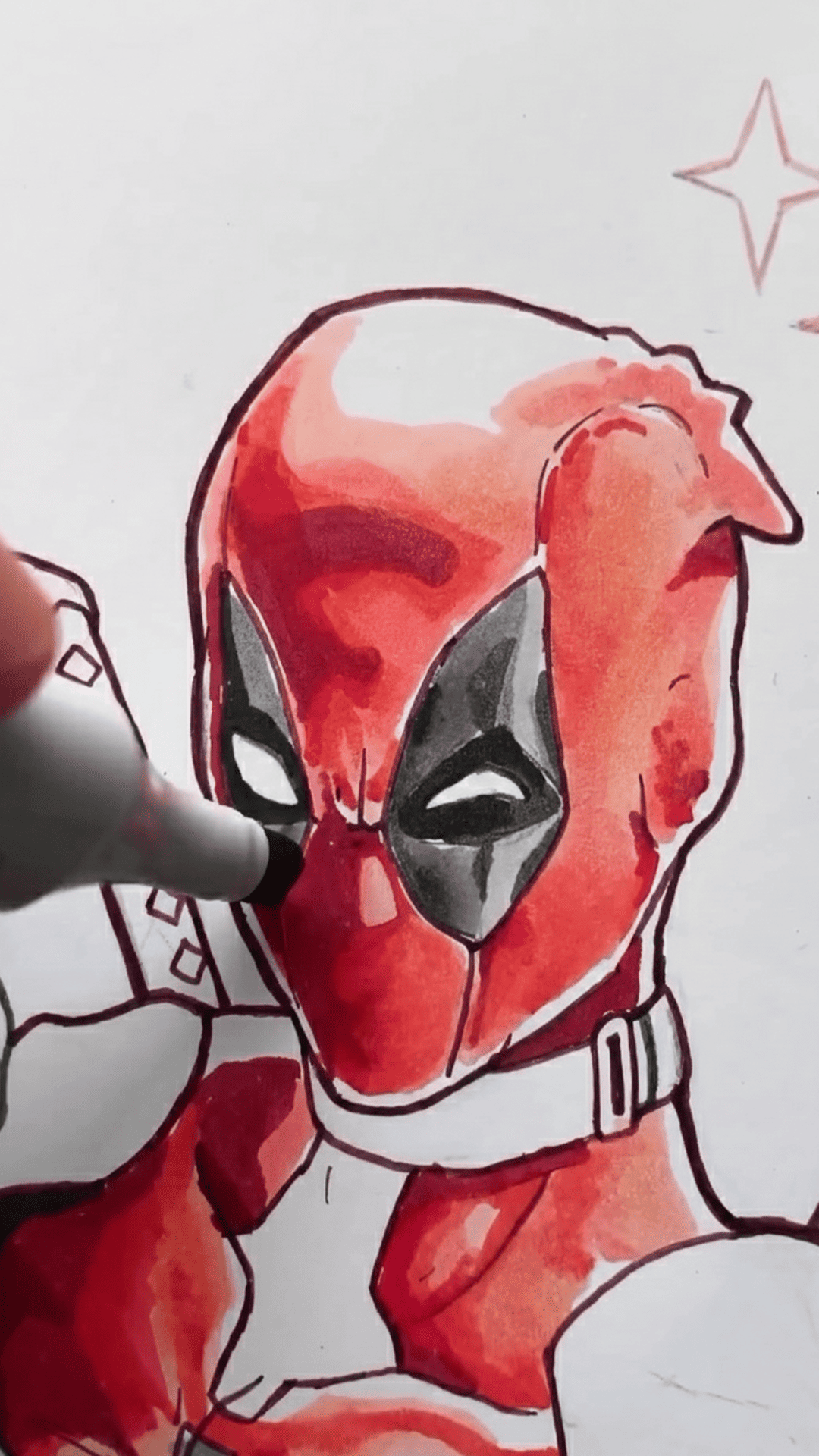 Easy color blending with chisel markers