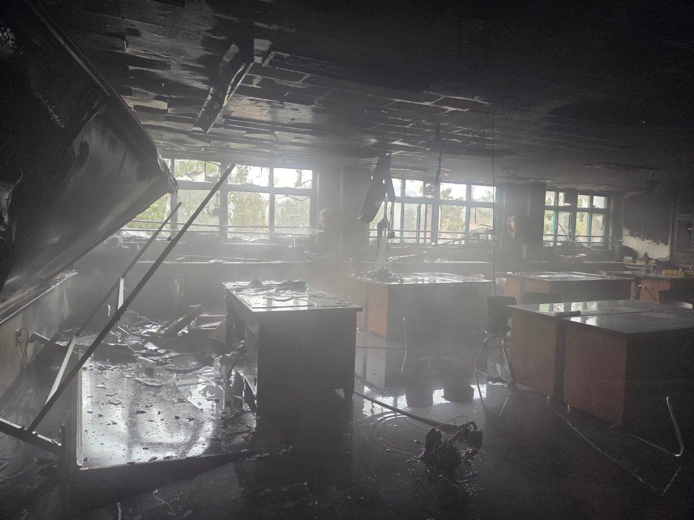 Fire at Paju research facility injures three, prompts mass evacuation