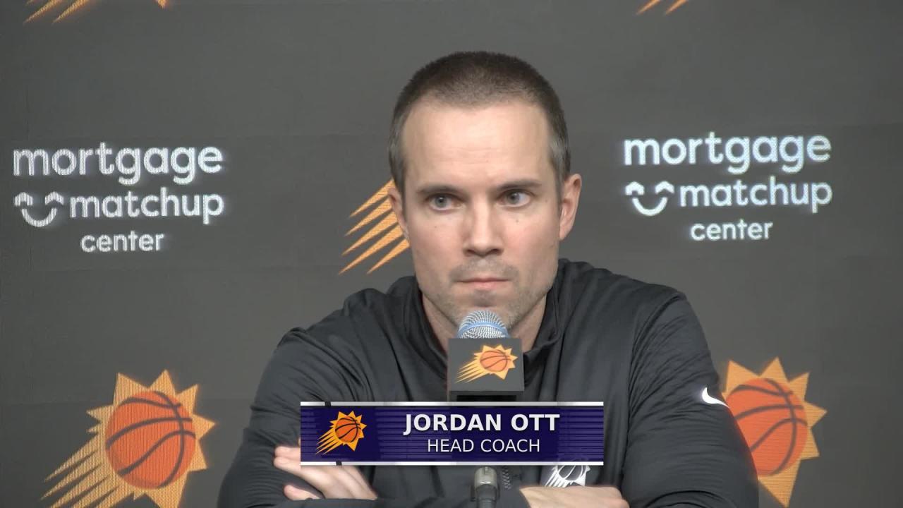 LAL 116, PHX 114: Suns coach Jordan Ott postgame media availability