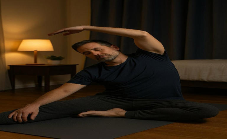 The 7-minute evening stretch that helps you sleep deeper