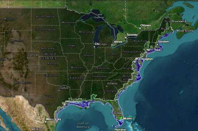 US cities due to sink underwater by 2100 when sea levels rise 10 feet
