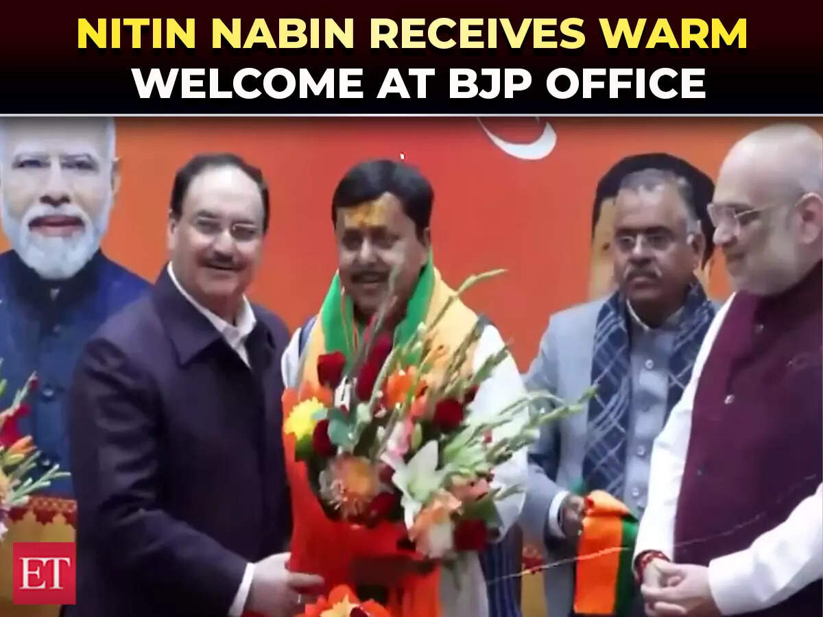 BJP appoints Nitin Nabin, 45, as new working president, receives a warm welcome at BJP office
