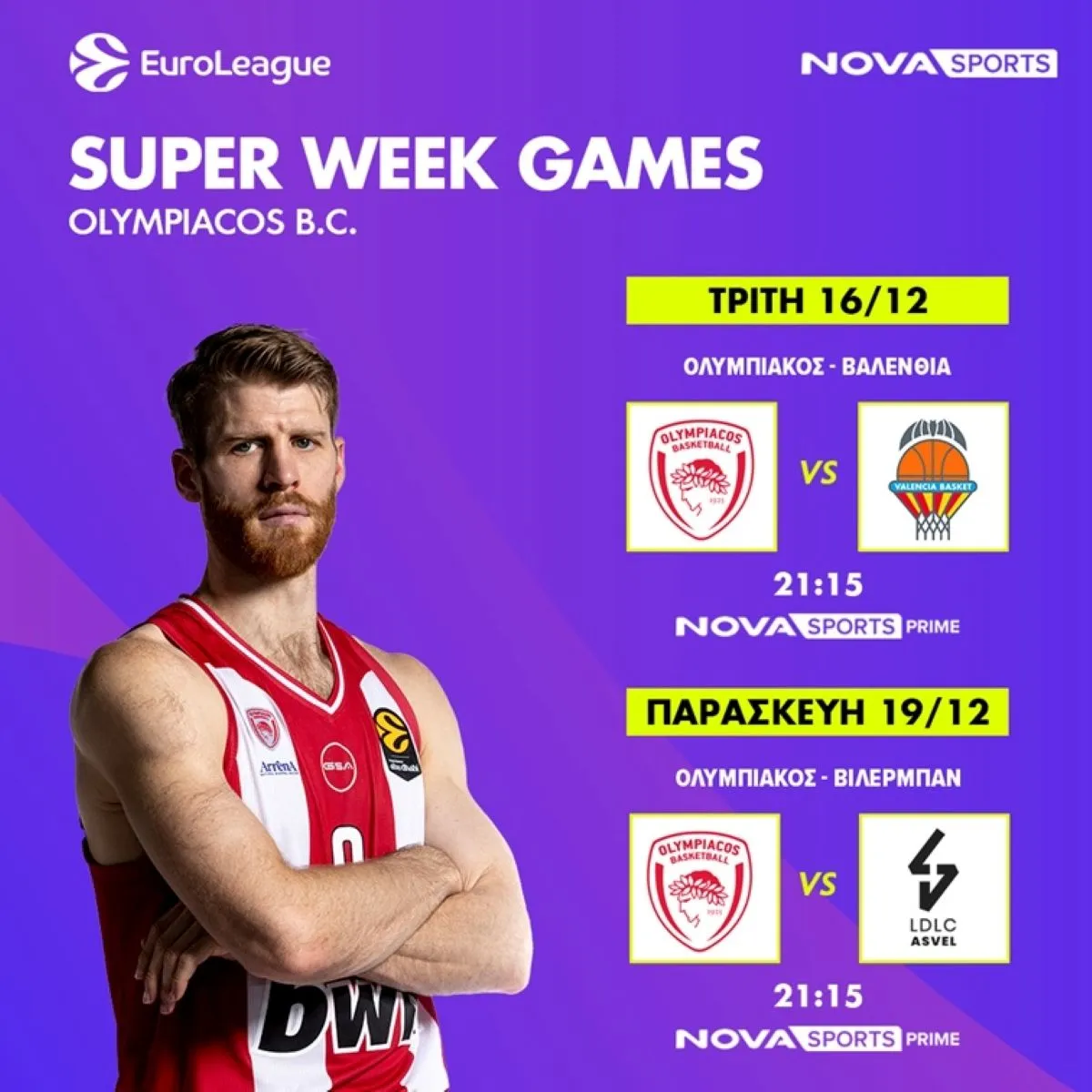 Η «Διαβολοβδομάδα» Νο5 της EuroLeague στο παρκέ του Novasports