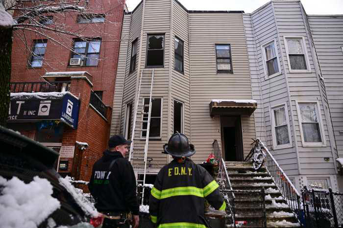 Firefighters battle Brooklyn house fire as blocked hydrant, freezing ...