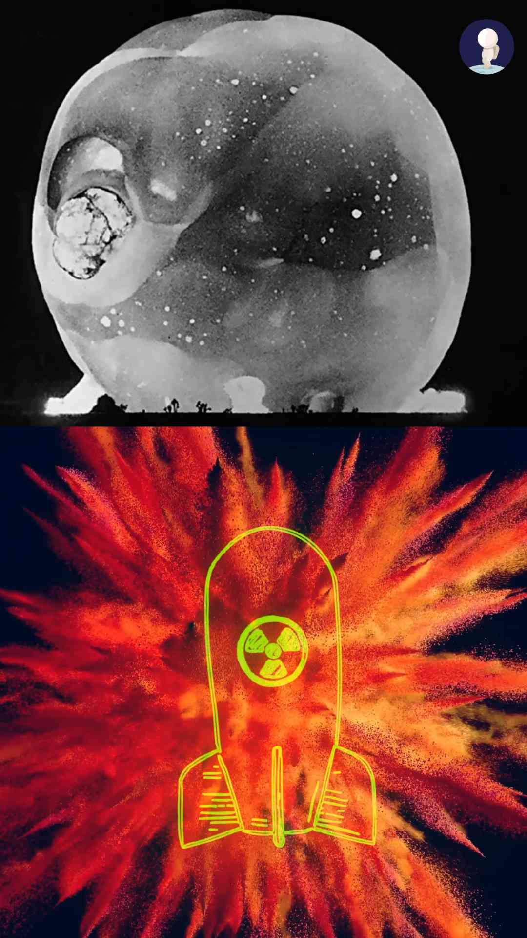 Nuclear bomb detonation; frozen in time