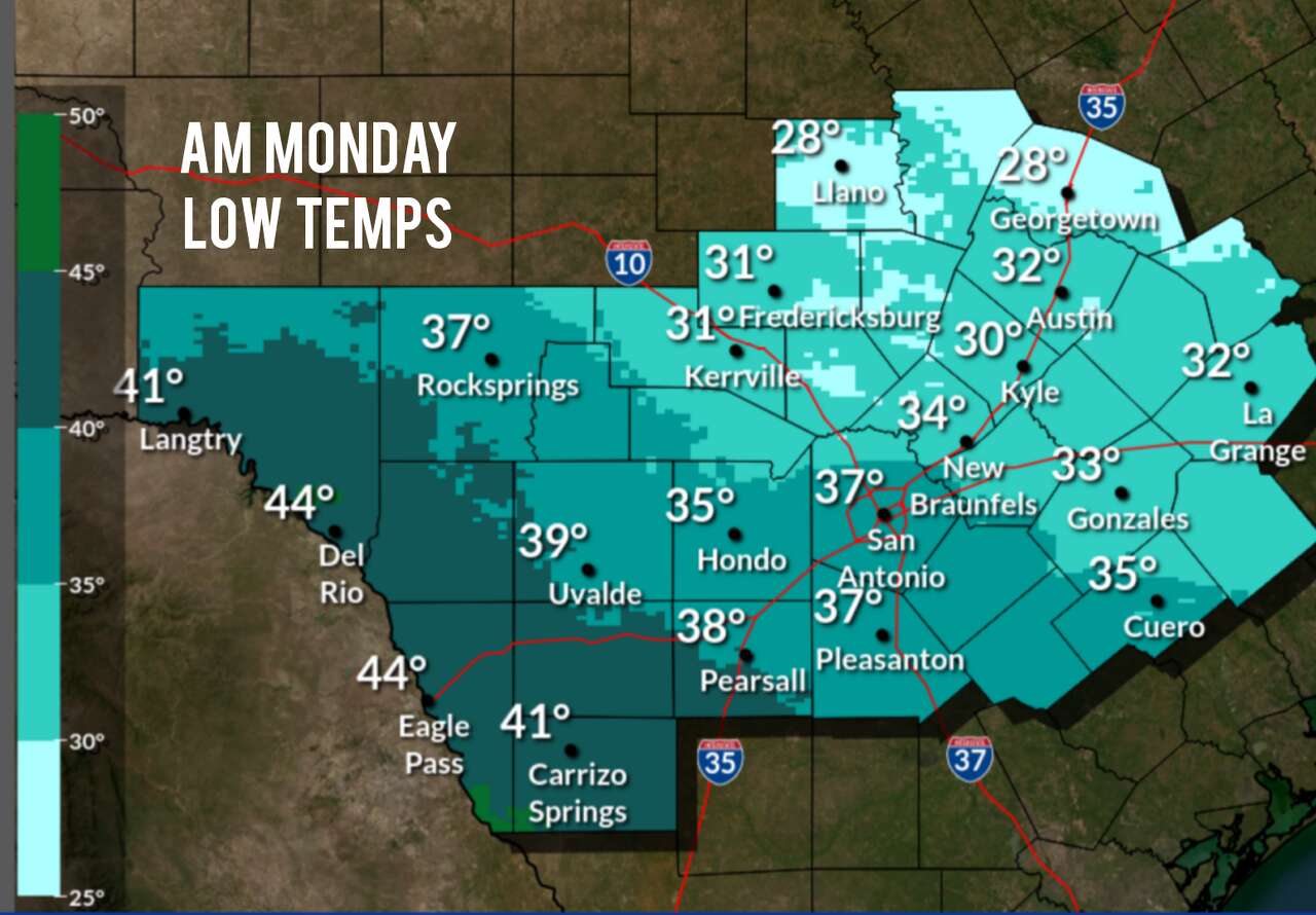South Texas: Near freezing Monday morning, but big changes coming this week