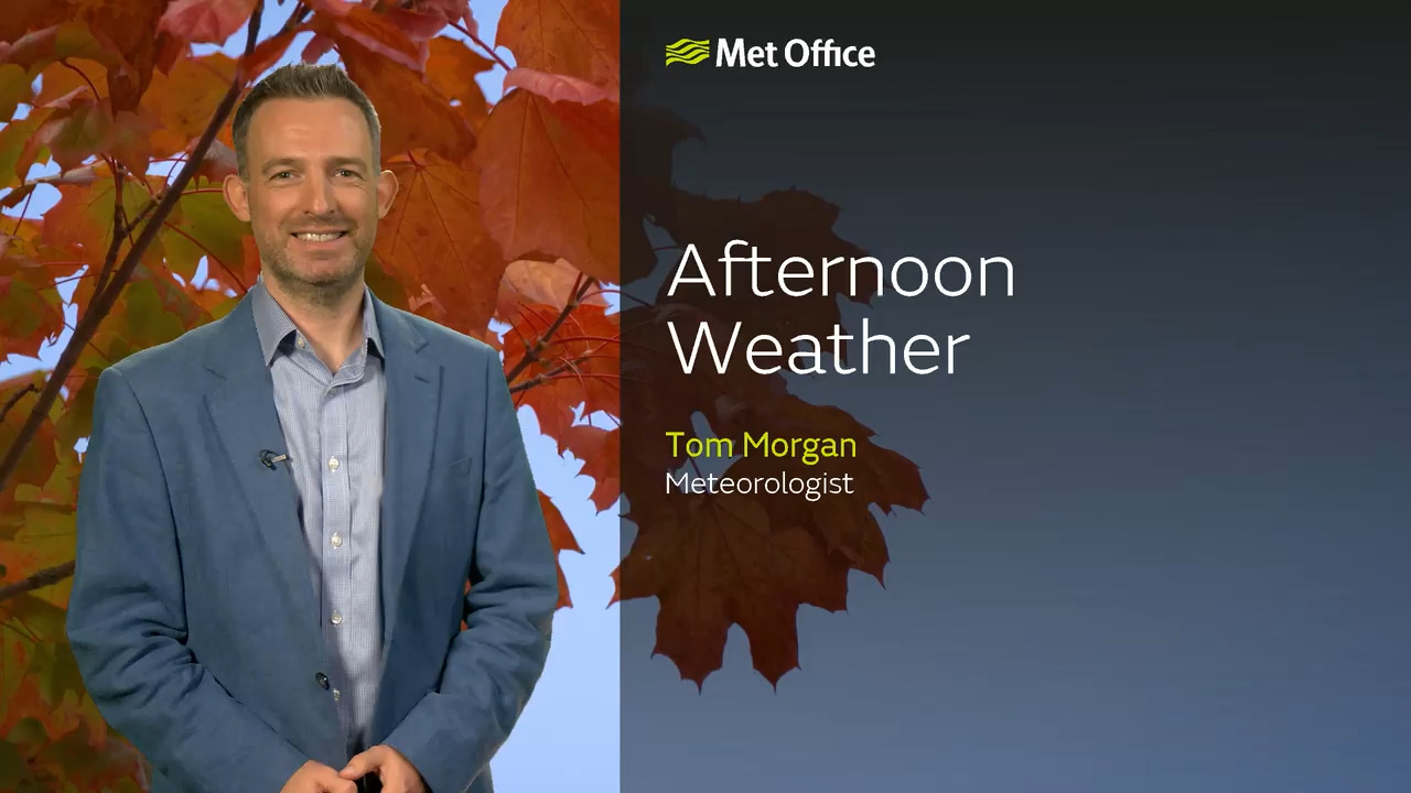 Met Office Sunday afternoon weather forecast 12/10/2025