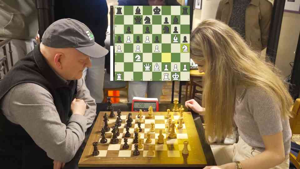 She sat down with a French man at a chess bar and won respect