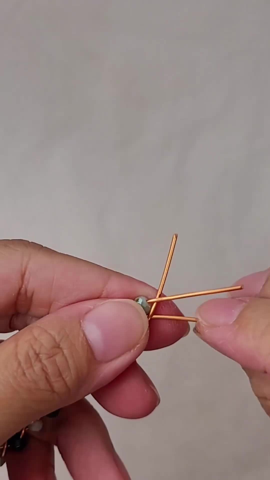 Bracelet with crystal | Braid 3 wire | Beads with holes | DIY