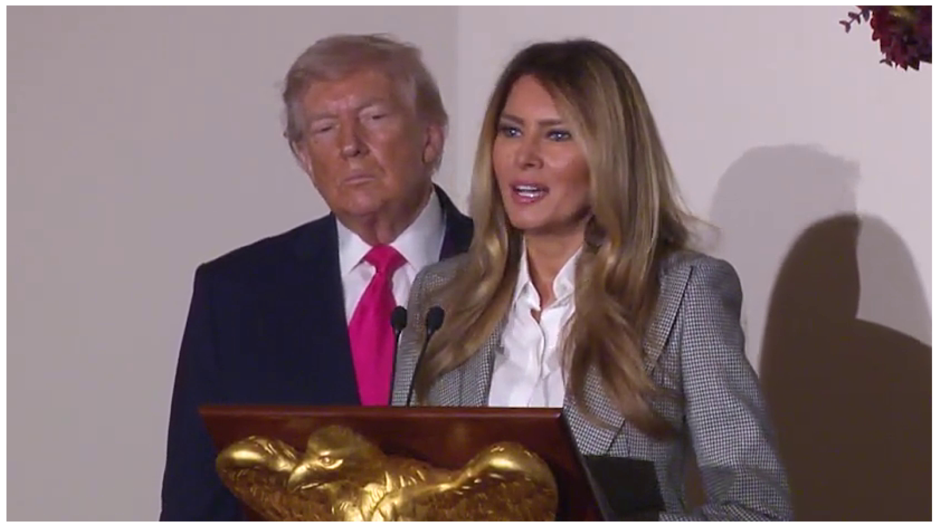 Melania’s blank expression goes viral during Trump’s holiday ...
