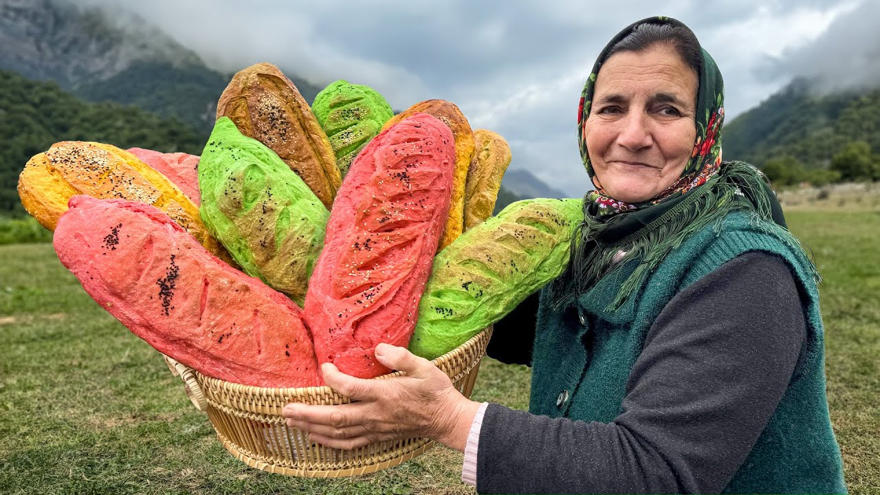 Natural delicious bread of different colors and flavors!