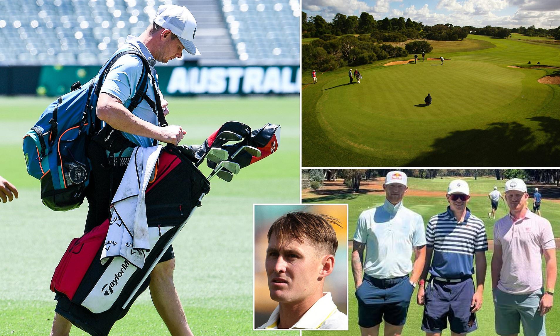 Aussie cricket stars take part in golf competition - after England were ...