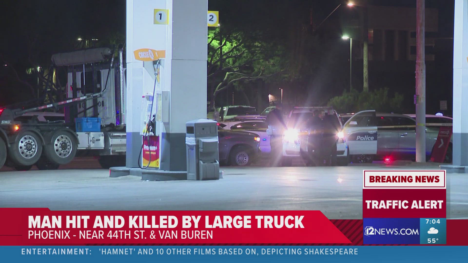 Man dead after semi-truck crash in east Phoenix