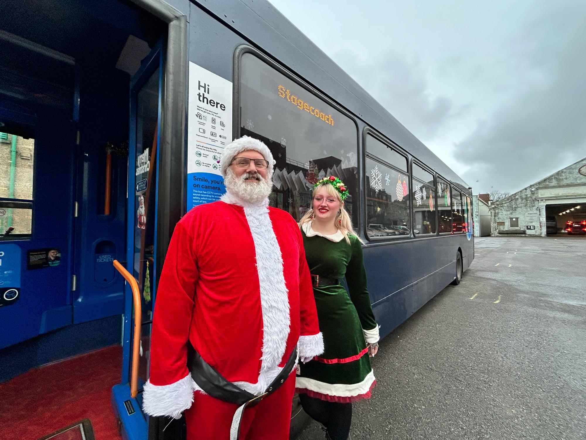 Santa bus spreads festive cheer across Chichester and Worthing this ...