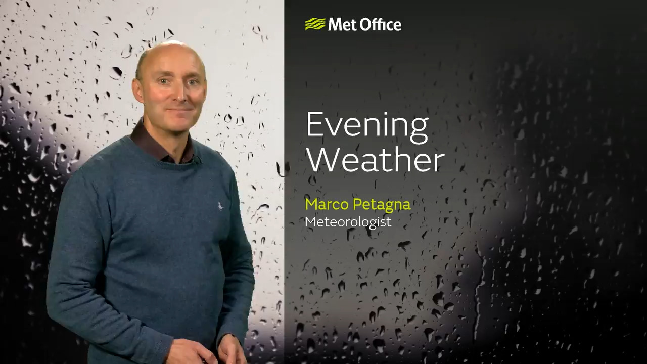 Met Office Sunday evening weather forecast 26/10/2025