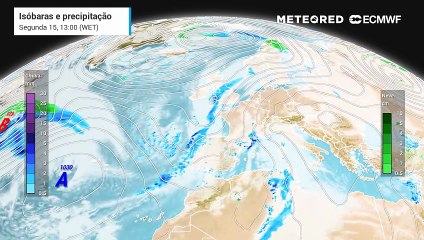 Dentro de poucos dias uma nova frente fria regará Portugal