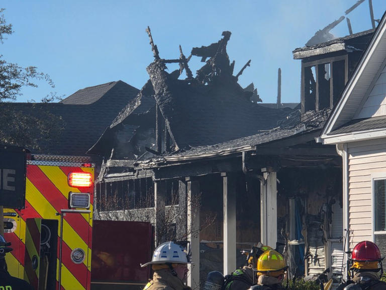 Video: Fire destroys home, vehicle near Carolina Forest