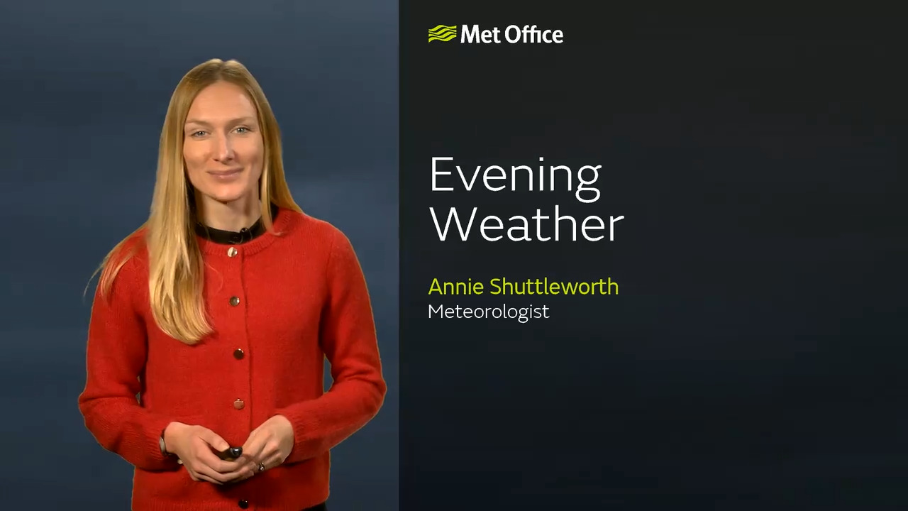 Met Office Monday evening weather forecast 15/12/2025