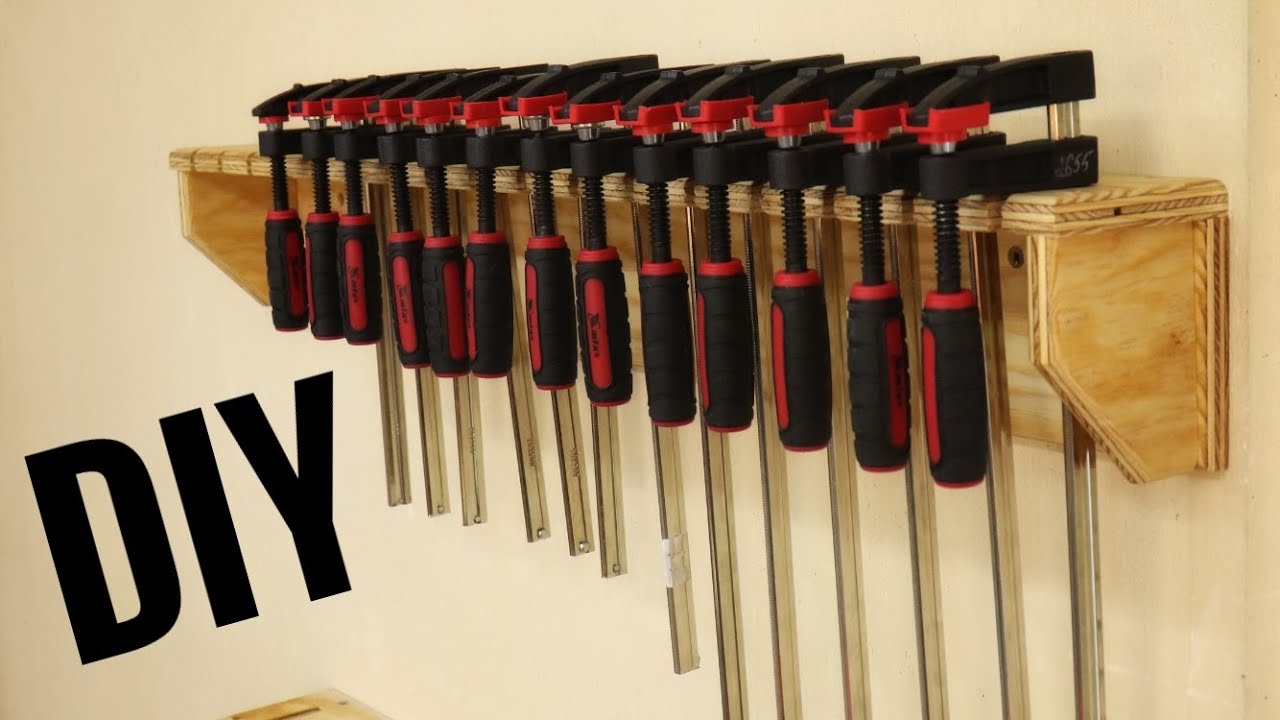 Build a simple clamp rack for efficient tool storage