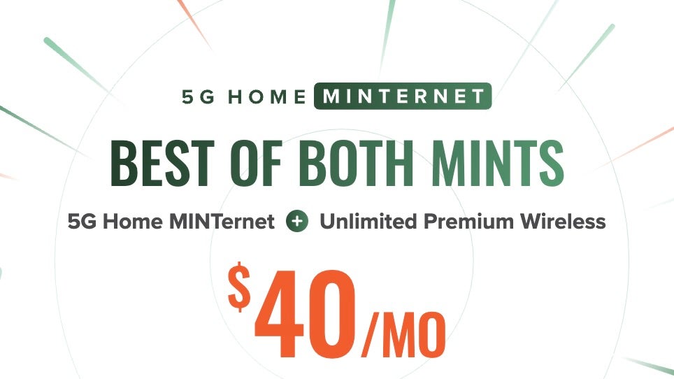 Get internet and unlimited wireless from Mint Mobile for just $40 per month