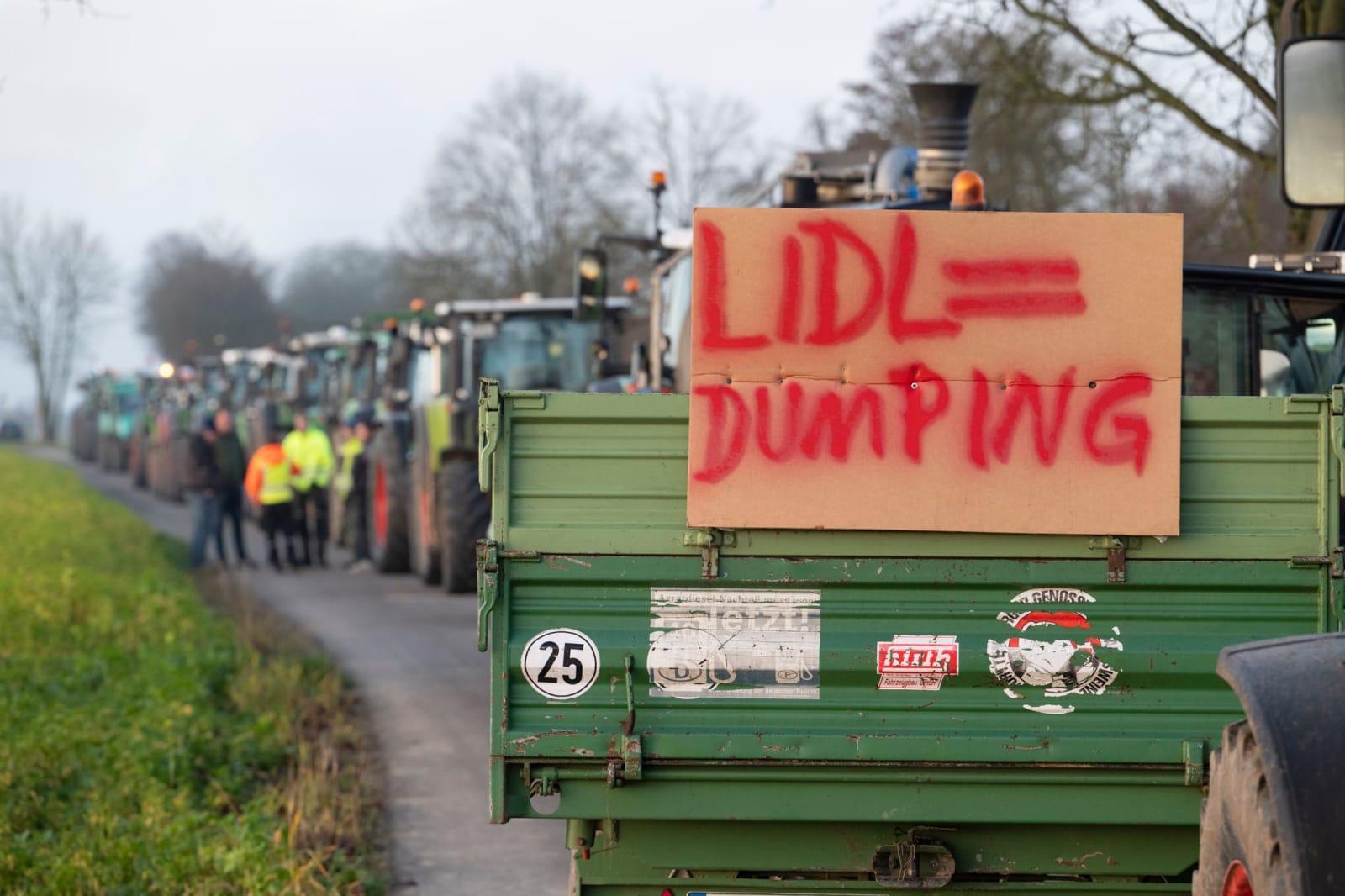 German farmers protest low butter, milk prices with tractor rallies