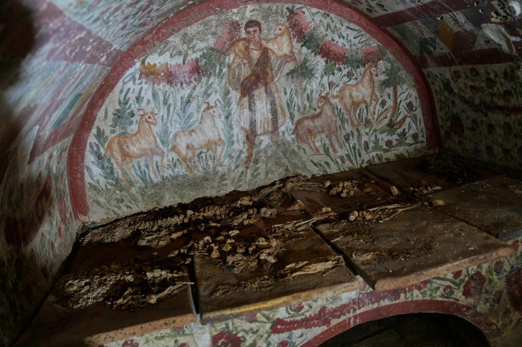 Archeologists discover rare image of clean-shaven Jesus in underground tomb